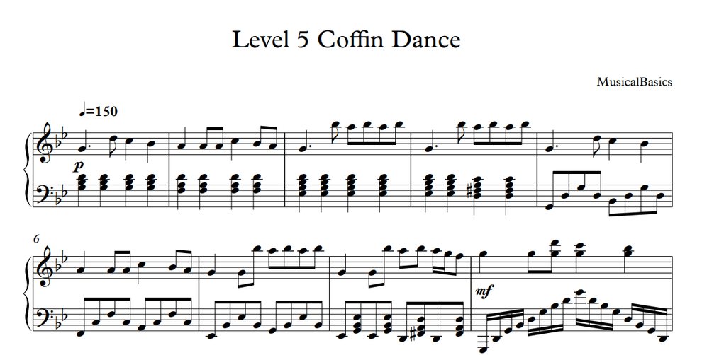 5th Level Coffin Dance – MusicalBasics